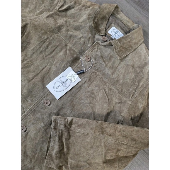 Linea Uomo | Jackets & Coats | New Linea Uomo Tan Suede Leather Jacket ...